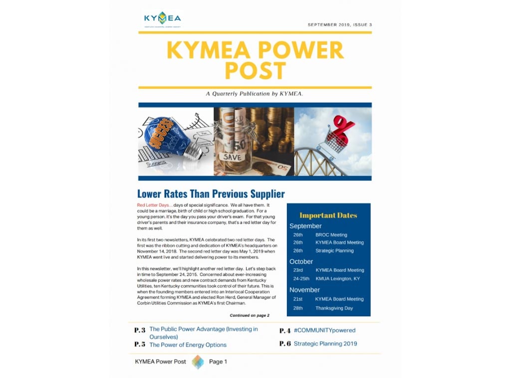 KYMEA Power Post Q3 2019 - KYMEA